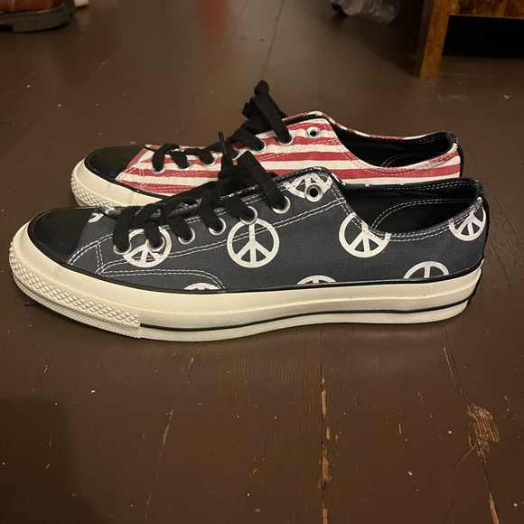 Converse | Shoes | Converse 7 Low Peace Flag | Poshmark